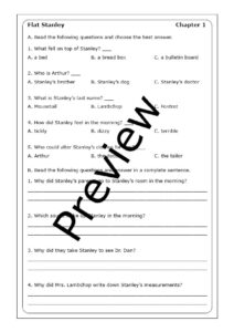 Jeff Brown "Flat Stanley" worksheets | Made By Teachers