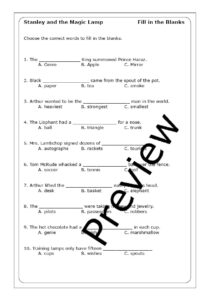 Jeff Brown "Stanley and the Magic Lamp" worksheets | Made By Teachers
