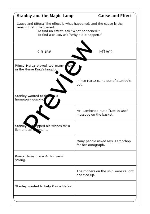 Jeff Brown "Stanley and the Magic Lamp" worksheets | Made By Teachers