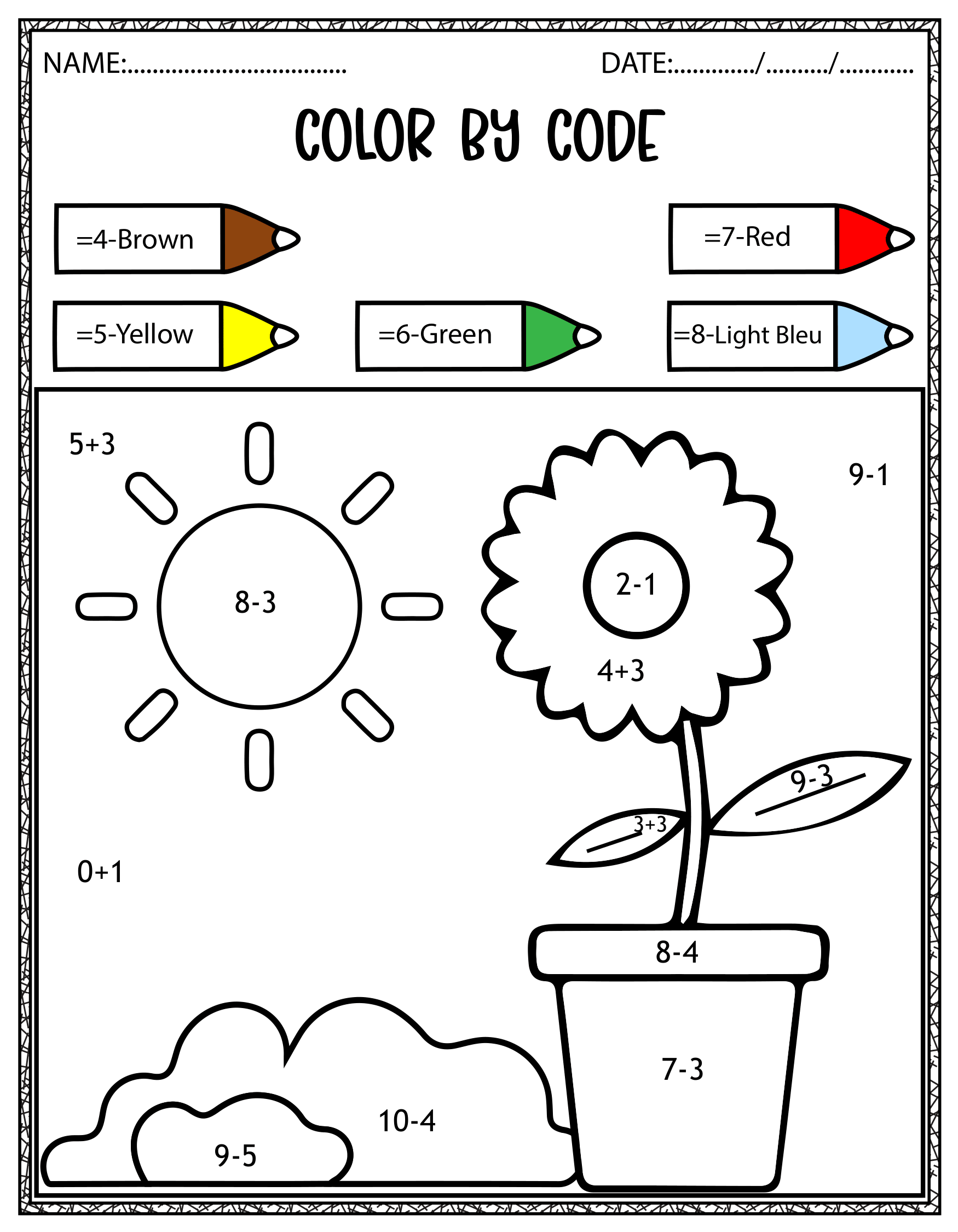 Spring into Fun with Our Color-by-Code Activity - Perfect for Kids and ...