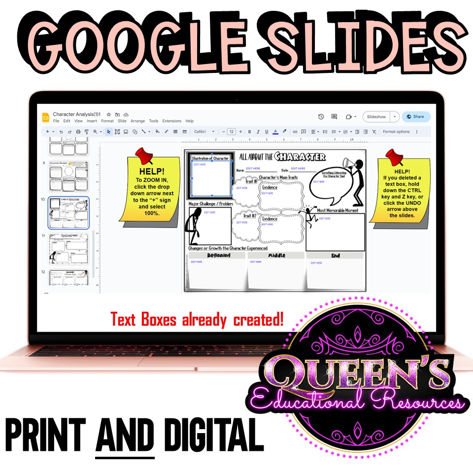 Character Traits and Analysis Graphic Organizers, Character Analysis ...
