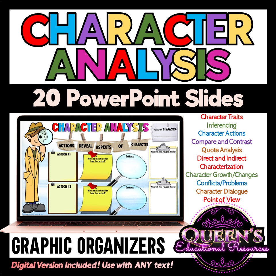 Character Analysis Graphic Organizers, Character Analysis PowerPoint ...