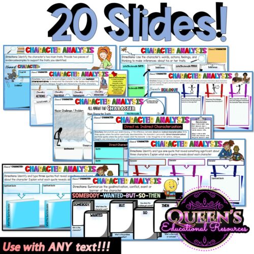 Character Analysis Graphic Organizers, Character Analysis PowerPoint ...