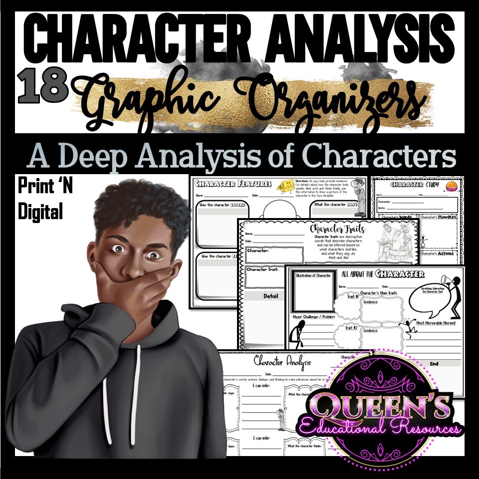 Character Analysis Graphic Organizers, Worksheets, and PowerPoint ...