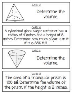 Volume of Cones, Cylinders, Spheres, Prisms, Pyramids Relay Race Review ...