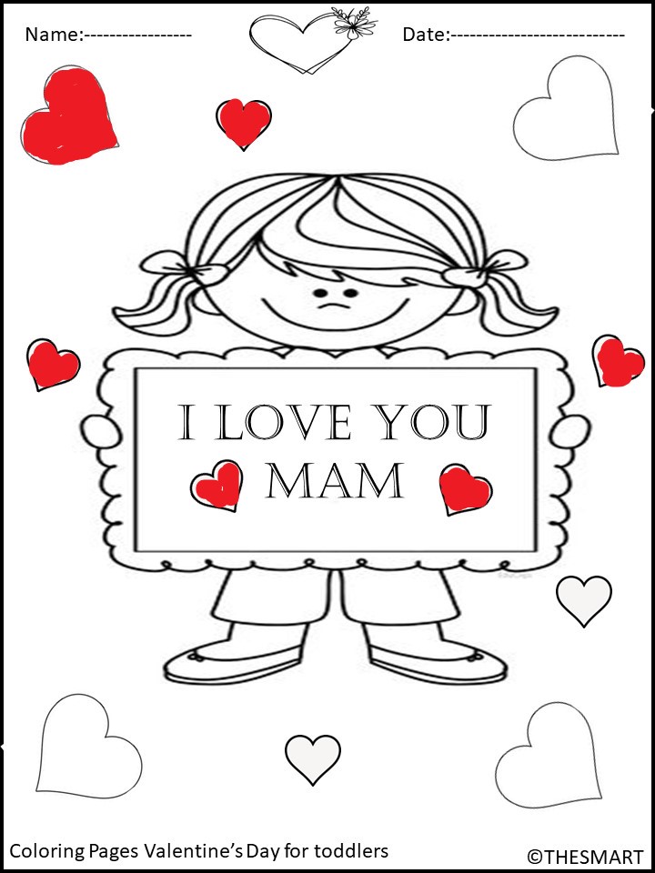 Coloring Pages Valentine's Day for Todlers | Made By Teachers