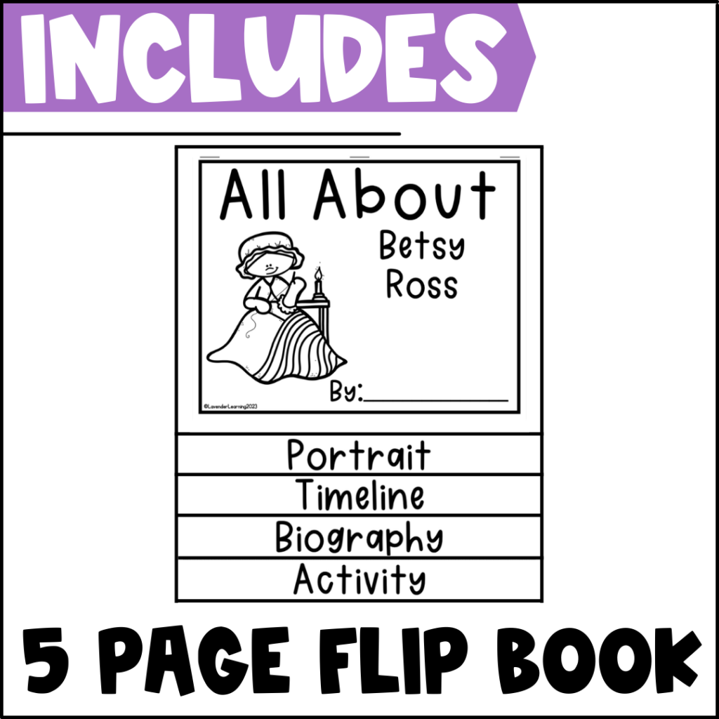 Betsy Ross Biography Activites, Worksheets, Posters, Flip Book - U.S ...
