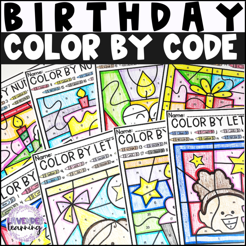 Birthday Color by Code - Birthday Color by Number - Birthday Color by ...