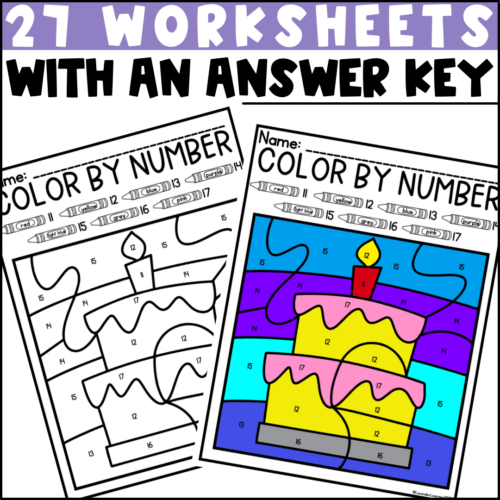 Birthday Color by Code - Birthday Color by Number - Birthday Color by ...