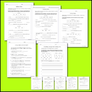 Linking Verbs and Helping Verbs - 5 worksheets & answer key - Grades 3 ...