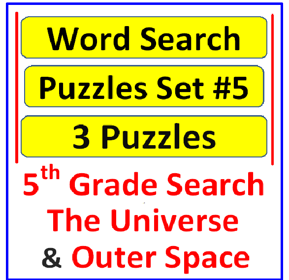 Word Search Puzzles Set #5 - 3 Puzzles for 5th Grade | Made By Teachers