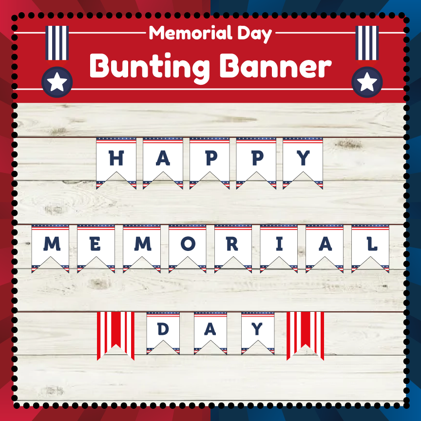 Celebrate Memorial Day in Style with Our Bunting Banner | Made By Teachers