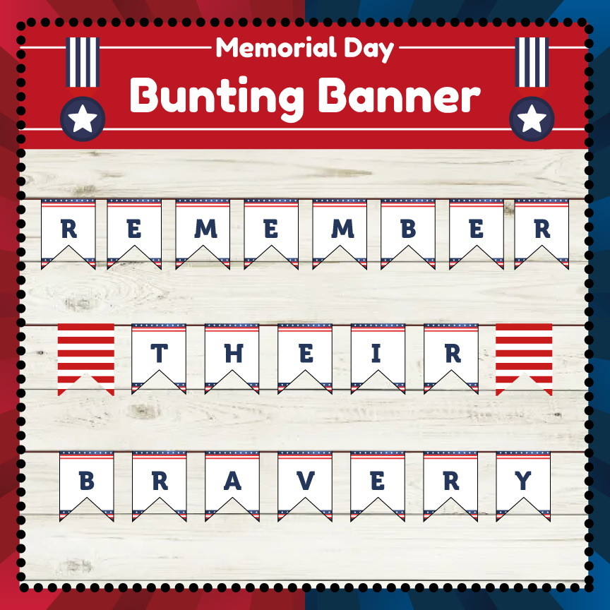 Celebrate Memorial Day in Style with Our Bunting Banner | Made By Teachers