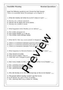 Jeff Brown "Invisible Stanley" worksheets | Made By Teachers