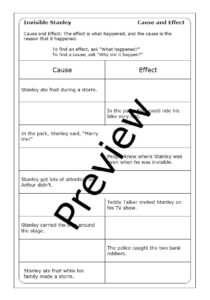 Jeff Brown "Invisible Stanley" worksheets | Made By Teachers