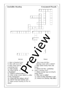 Jeff Brown "Invisible Stanley" worksheets | Made By Teachers