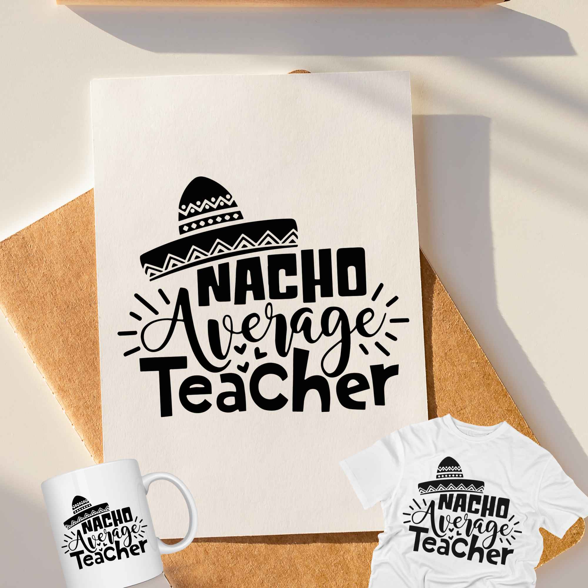 Nacho Average Teacher SVG/PDF/PNG/DFX- Instant Download | Made By Teachers