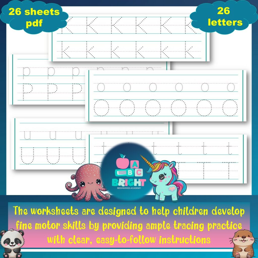 Printable Tracing Worksheets for Numbers Alphabet Shapes & More | Made ...