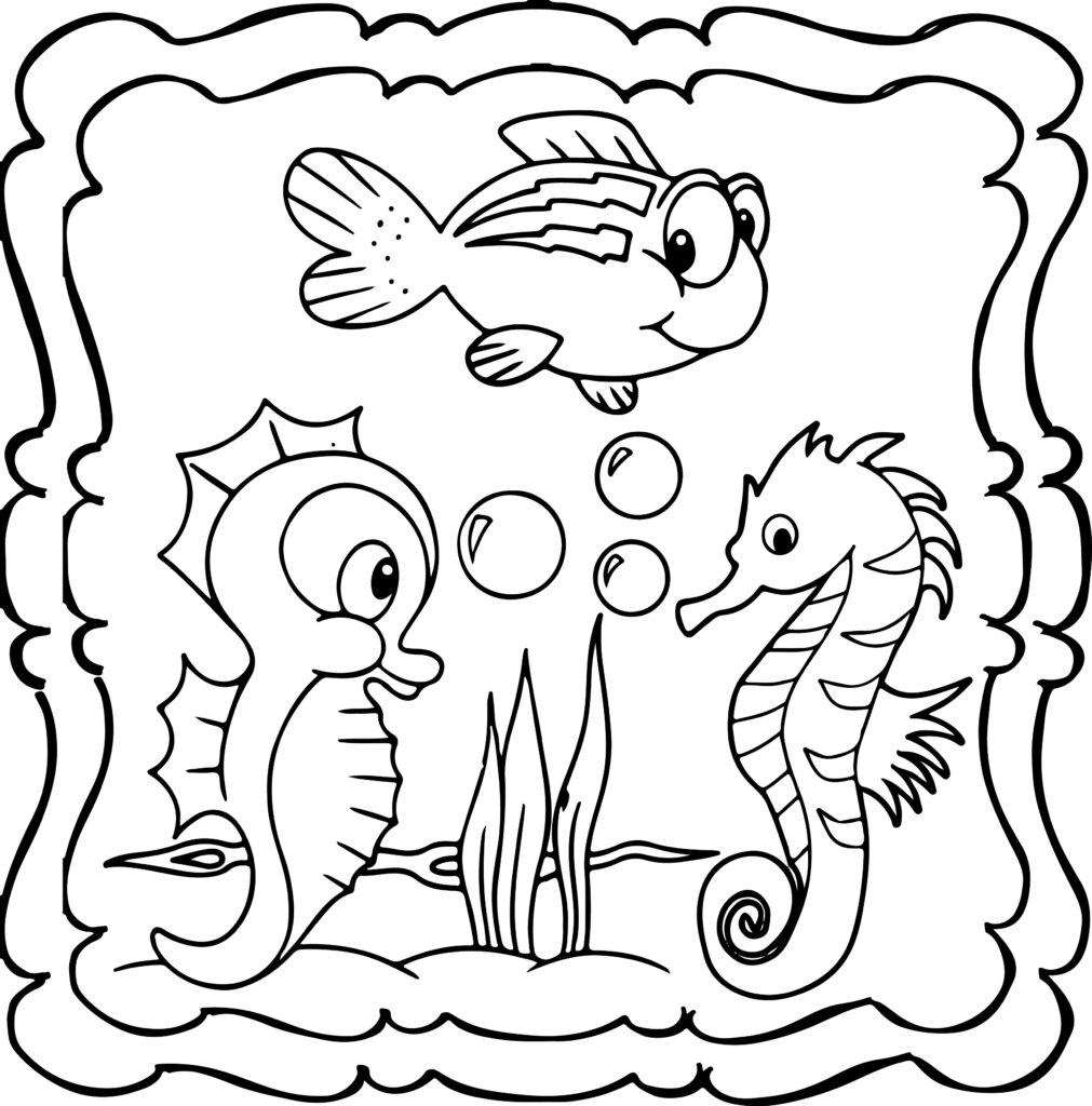 Seahorse Coloring Book : Easy and Fun Seahorses Coloring Book for Kids ...
