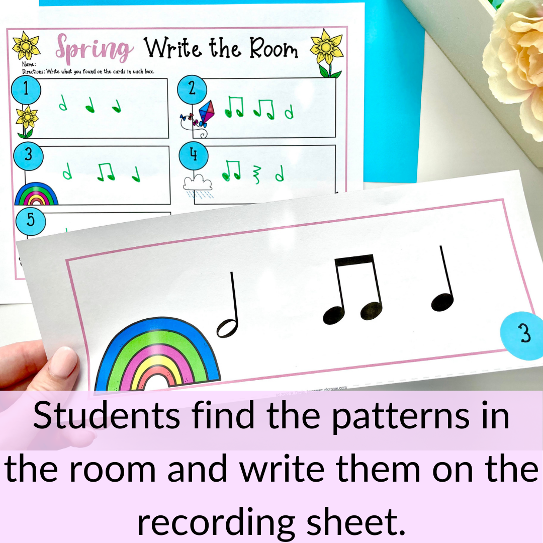 Half Note Spring Rhythm Write the Room in General Music Class | Made By ...
