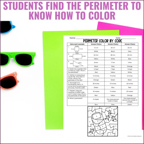 Summer Color by Number Perimeter of Polygons Practice Worksheet ...