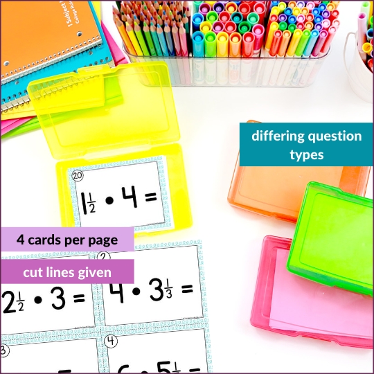 5th Grade Multiplying Mixed Numbers by Whole Numbers Task Cards | Made ...