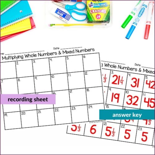 5th Grade Multiplying Mixed Numbers by Whole Numbers Task Cards | Made ...