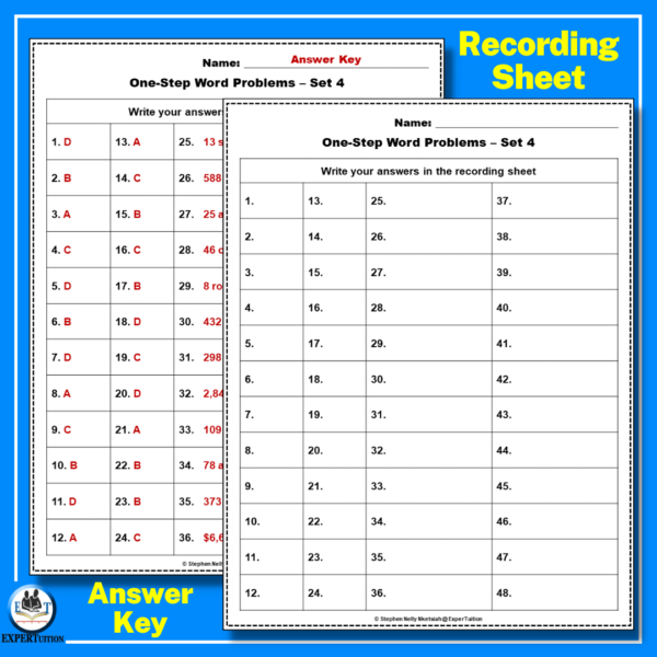 One Step Word Problems All Operations Task Cards – Set 4 | Made By Teachers
