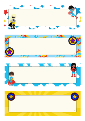 Superhero Theme Tote Tray Labels | Made By Teachers