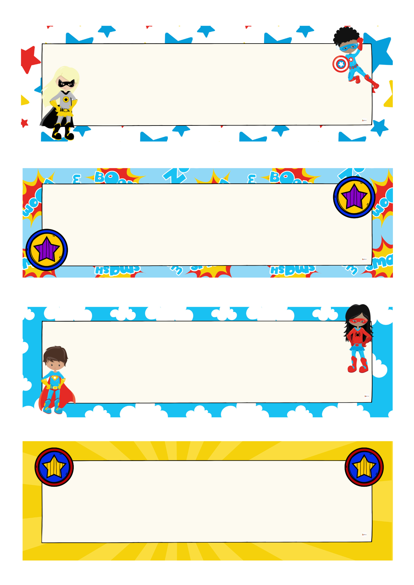 Superhero Theme Tote Tray Labels | Made By Teachers