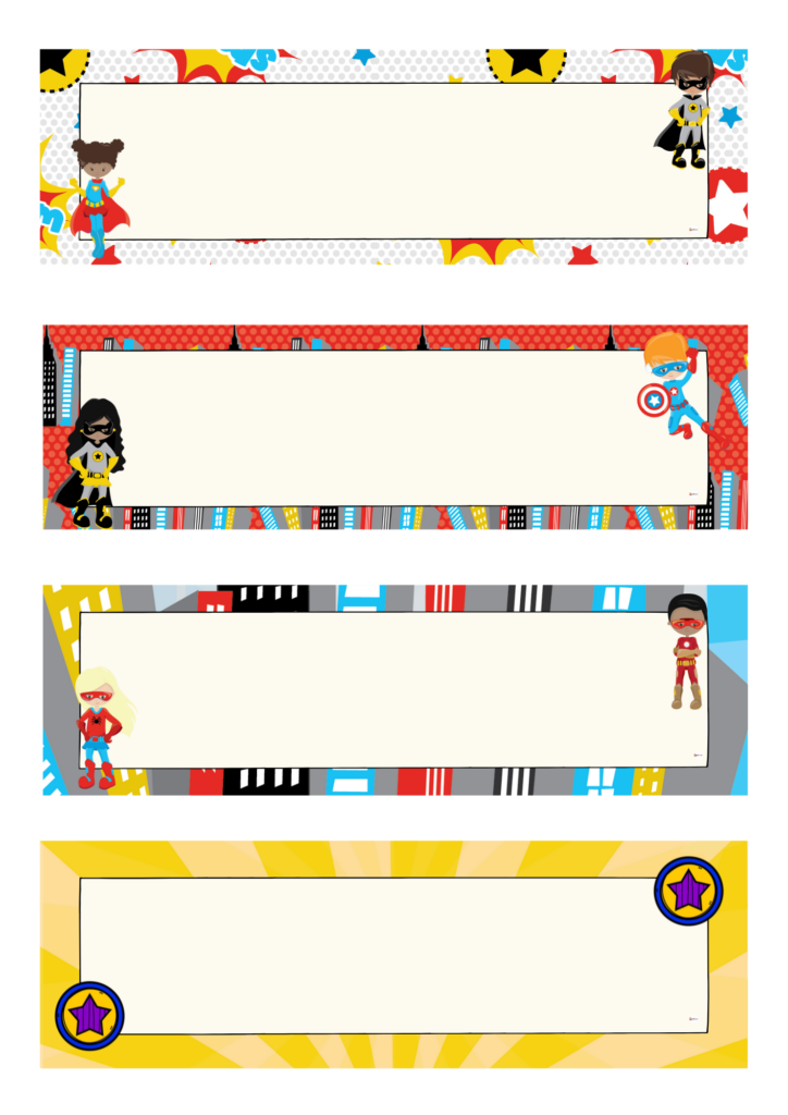 Superhero Theme Tote Tray Labels | Made By Teachers