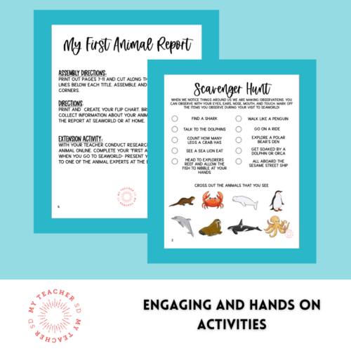 SeaWorld Activity Pack for Kindergarten through 1st Grade | Made By ...