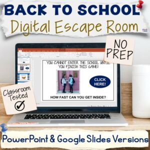 Back to School Digital Escape Room: First Week Trivia Fact Research ...