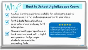 Back to School Digital Escape Room: First Week Trivia Fact Research ...