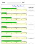 Measurement Worksheets - Reading a Tape Measure Worksheets | Made By ...