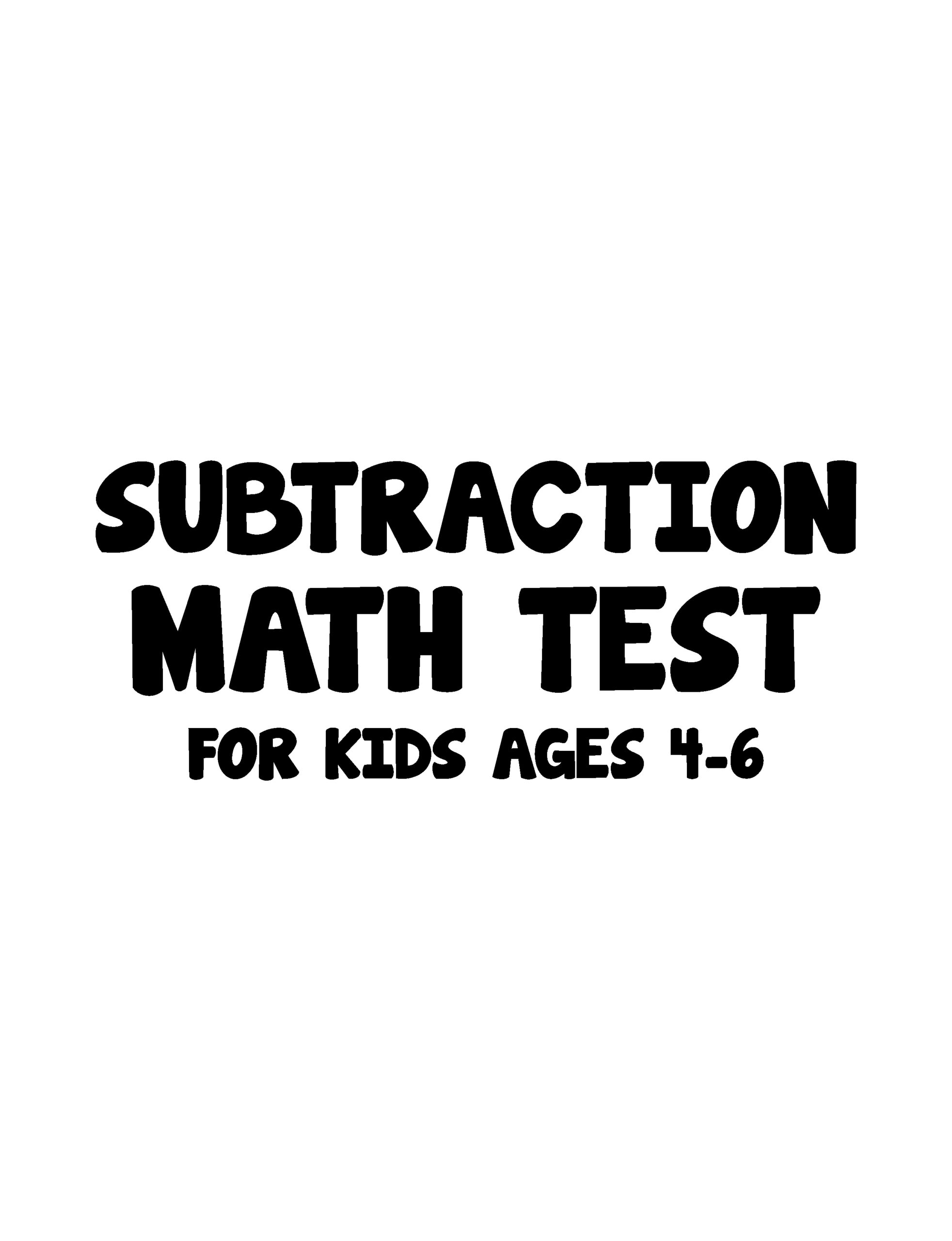 Unlock Your Child's Math Potential with Our Comprehensive Subtraction ...