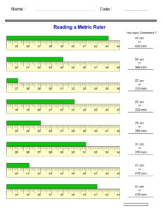 Measurement Worksheets - Reading a Metric Ruler Worksheets | Made By ...