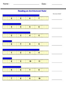 Measurement Worksheets - Reading Architectural Measurements Worksheets ...