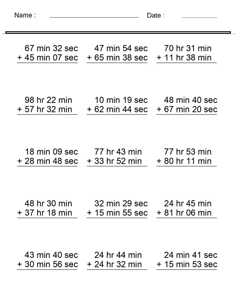 Measurement Worksheets Adding Irregular Units Worksheets | Made By Teachers
