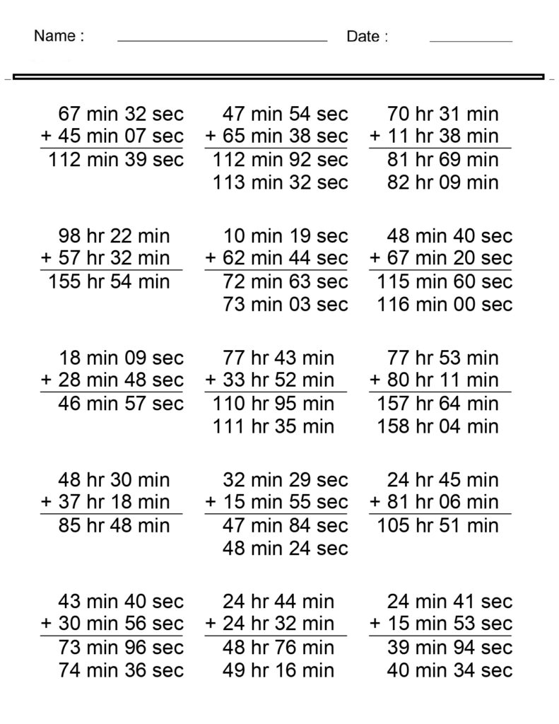 Measurement Worksheets Adding Irregular Units Worksheets | Made By Teachers