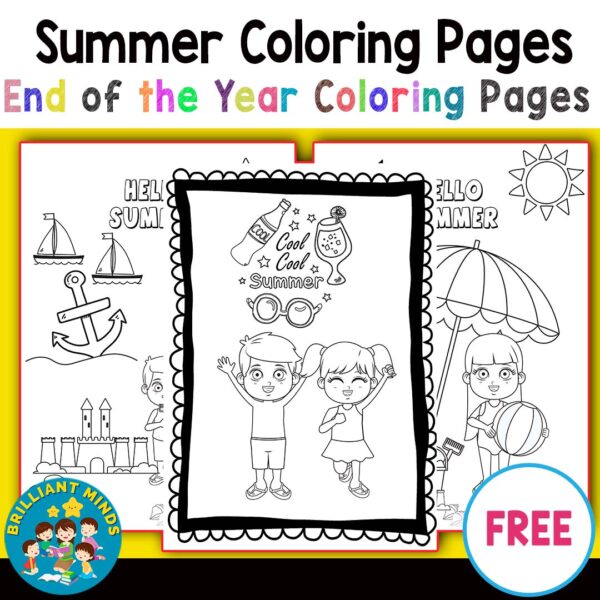 End of the Year Coloring Pages | Summer Coloring | Easy & Fun Art Free ...