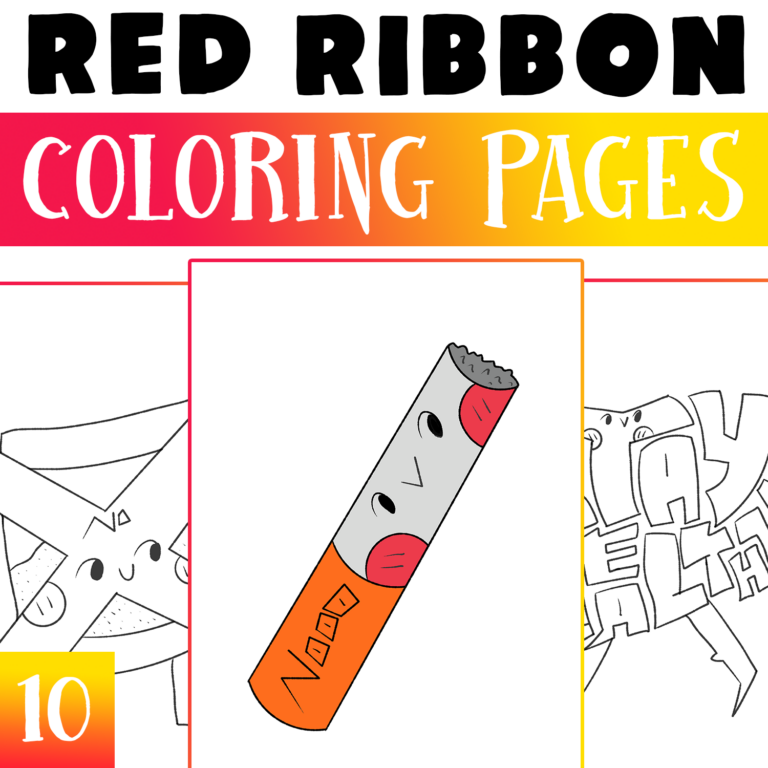 Red Ribbon Week Coloring Pages, Drug Free Coloring Worksheets Activity ...