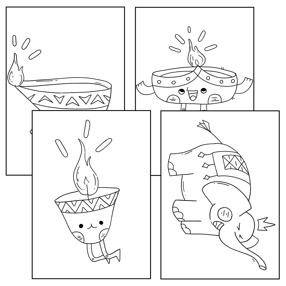 Diwali Coloring Pages, Deepavali Coloring Pages, Festival of Lights ...