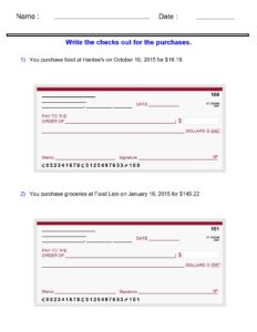 Money Worksheets - Writing a Check Worksheets | Made By Teachers