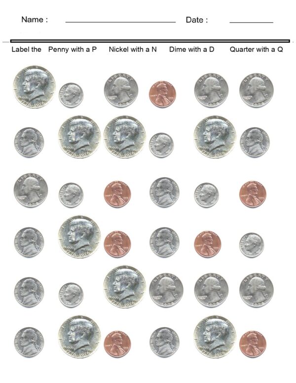 Money Worksheets - Identify the Coins Worksheet | Made By Teachers
