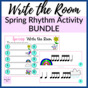 Spring Rhythm Write the Room BUNDLE for elementary music centers | Made ...