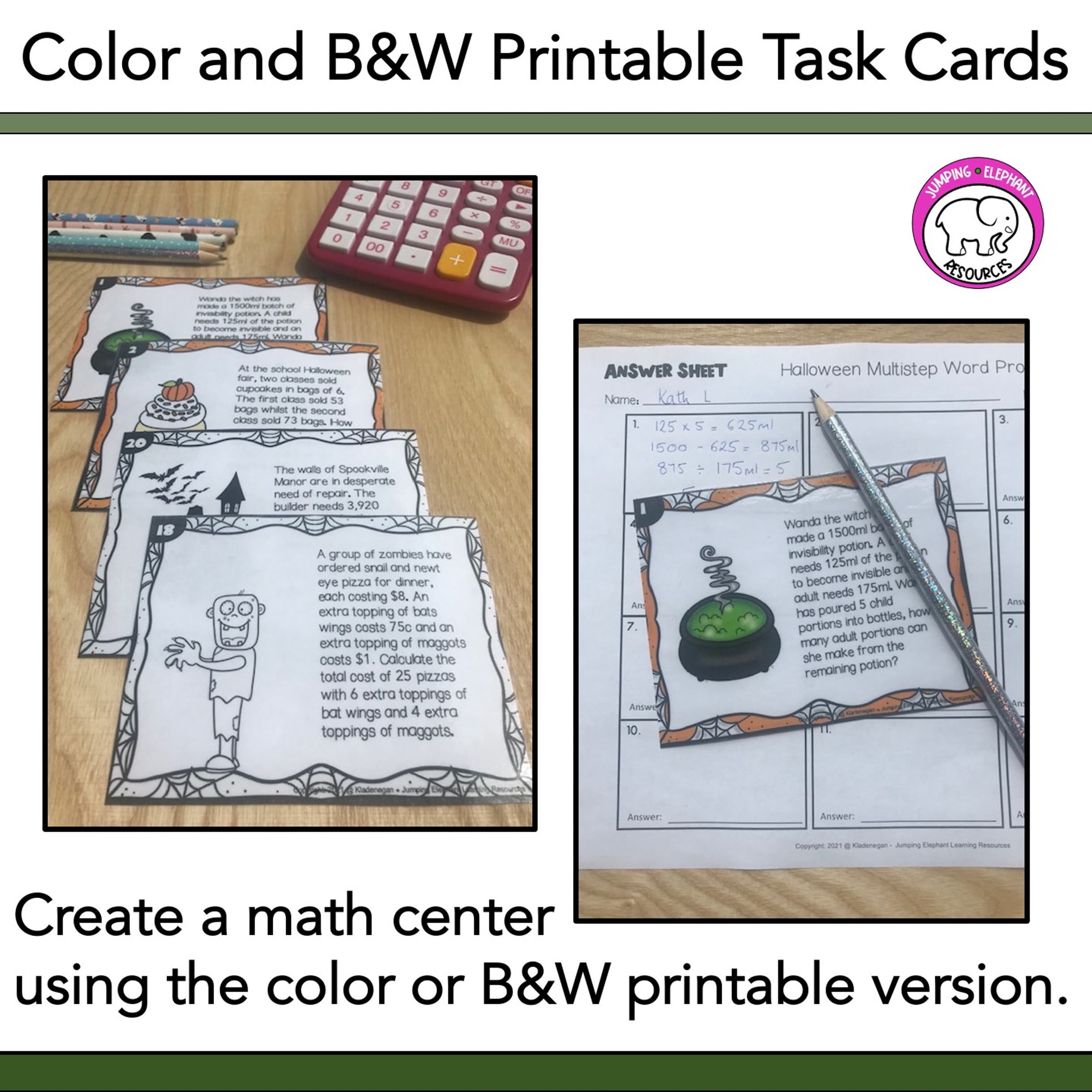 Halloween Multistep Word Problems using all 4 operations Google Slides ...