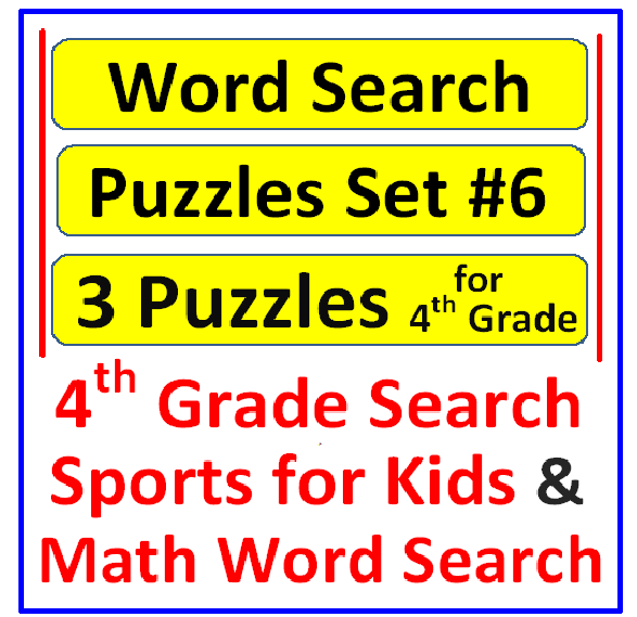 Word Search Puzzles Set #6 - For 4th Grade | Made By Teachers