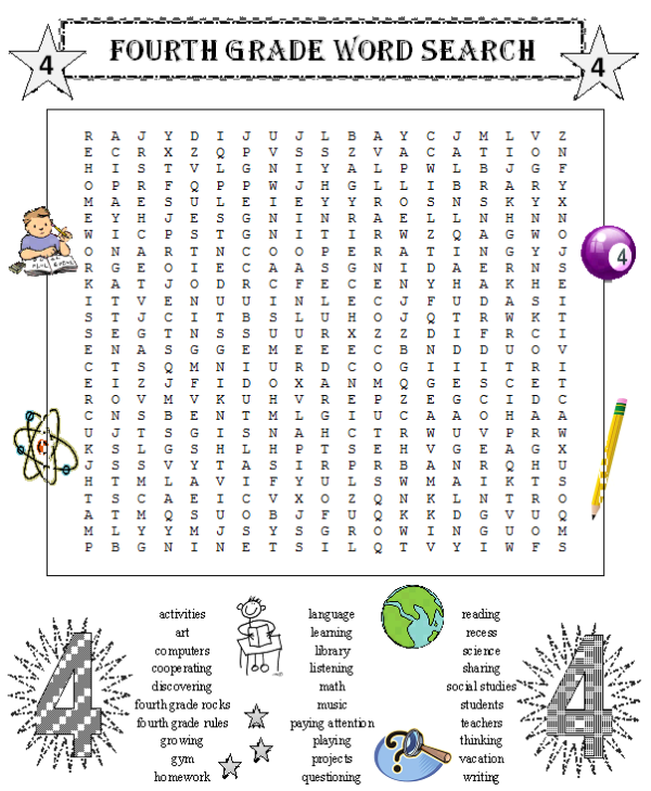Word Search Puzzles Set #6 - For 4th Grade | Made By Teachers