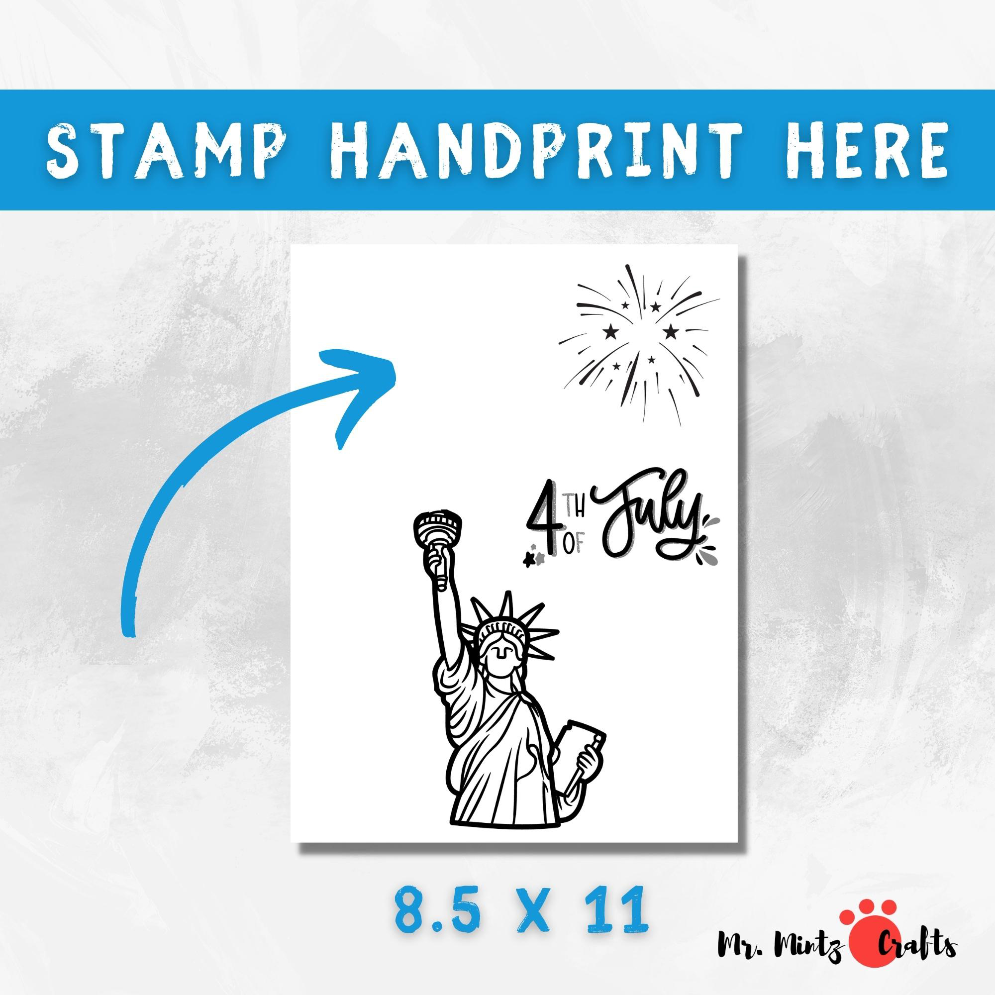 Statue of Liberty Handprint Craft | 4th of July Activities | Made By ...